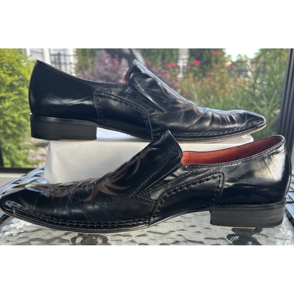 Robert Wayne | Shoes | Robert Wayne Embossed Square Toe Loafers Mens Size 9 | Poshmark